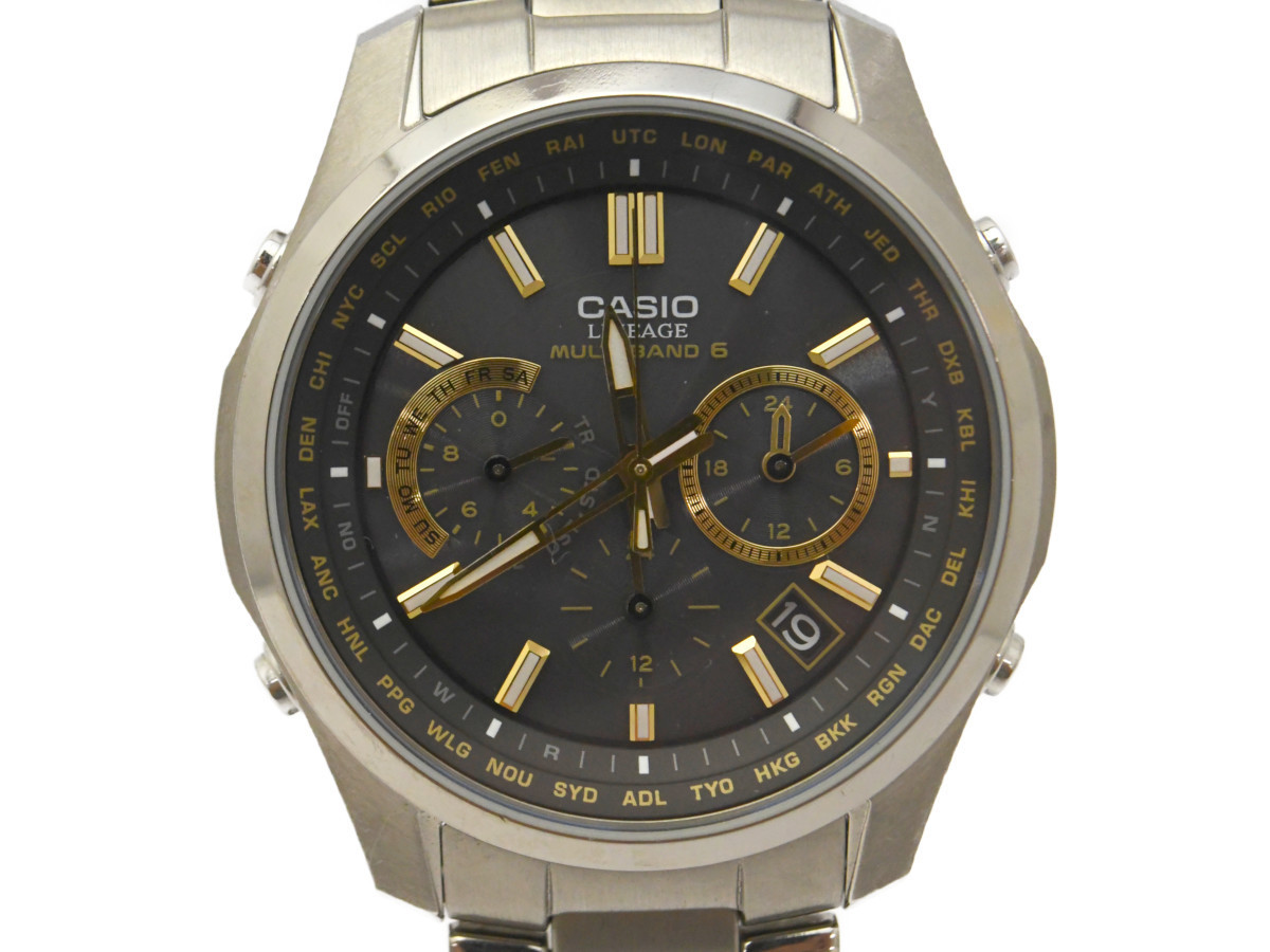 【傷や汚れあり】1円スタート！CASIO カシオ LINEAGE リニエージ【LIW-M610】wave cepter タフソーラー 純正 ...