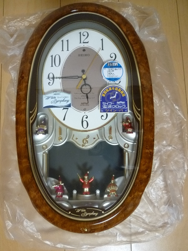 【中古】 SEIKO 掛時計 電波時計 メロディ ウェーブシンフォニー AM222S 6曲 ハイファイ音源 グラスベル音 アンティーク ...