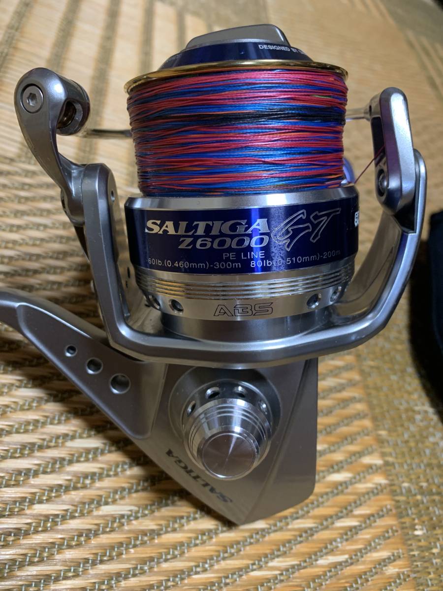 【やや傷や汚れあり】DAIWA ソルティガZ 6000GT 中古美品 スペアスプール付き PE付き ダイワ SALTIGA Z6000GT ...