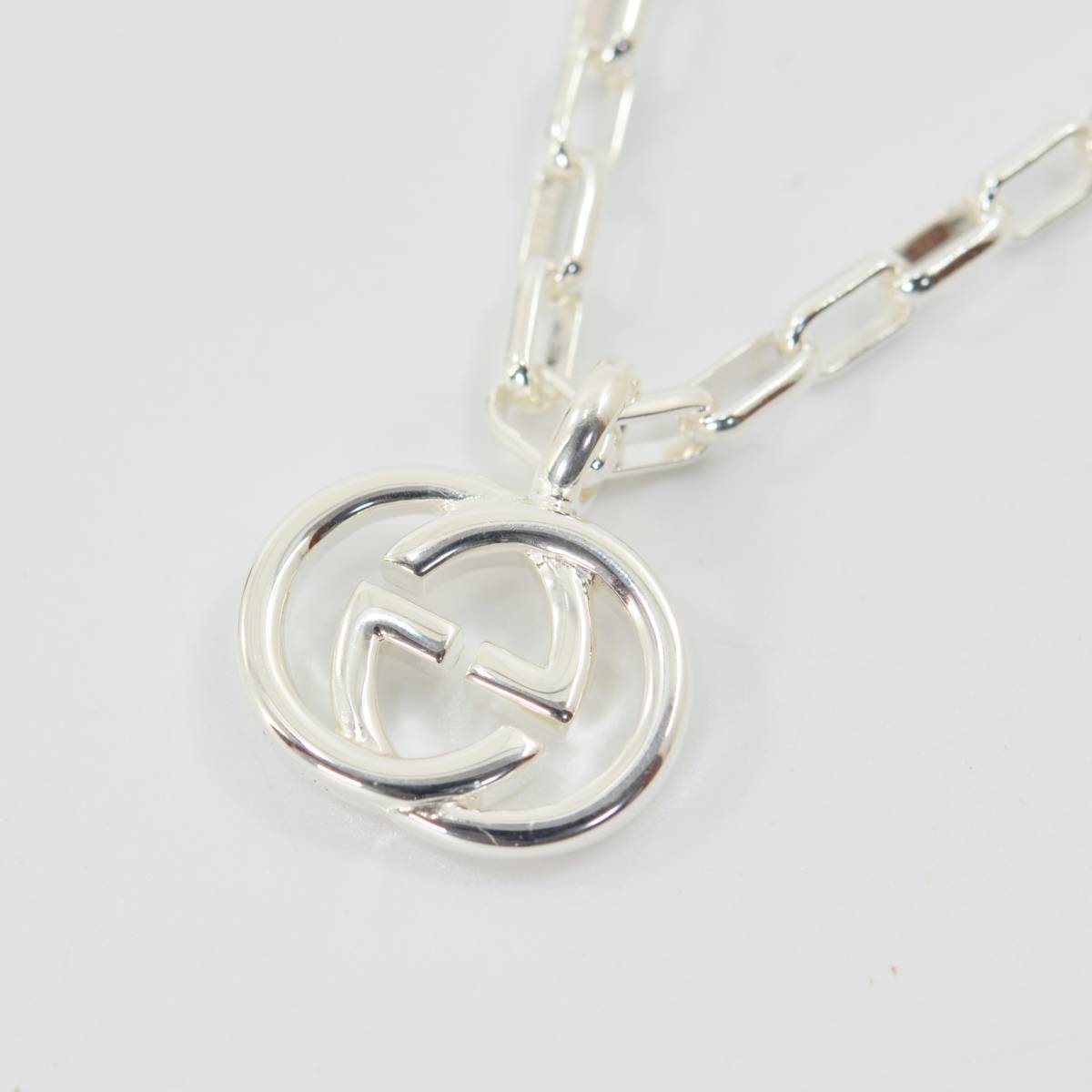 【目立った傷や汚れなし】 H 1円スタート GUCCI グッチ インターロッキングG ロゴトップ ペンダント ネックレス シルバー SV 925 GGロゴの落札情報詳細 - ヤフオク落札価格 ...