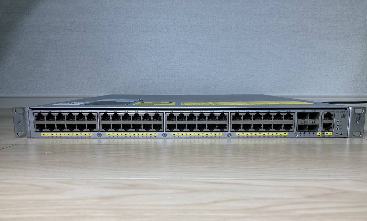 【目立った傷や汚れなし】☆ Cisco Catalyst 4500シリーズ WS-C4948E 10G x4 ☆ IOS Version 15 ...