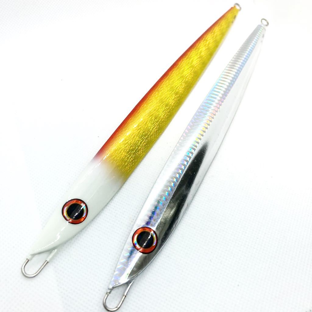 【目立った傷や汚れなし】★美品 送料無料 希少★② ダイワ TBジグ 200g 220g 2個セット アカキン シルバー SALTIGADAIWA ソルティガ トンジギ マグロ 鳥羽 ジギング ...