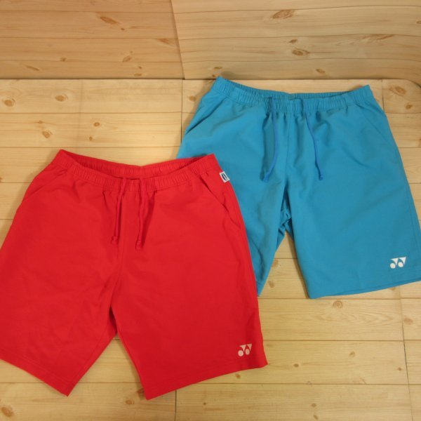 【未使用に近い】 美品！YONEX ヨネックス O/XL 2本セット！ ハーフパンツ ジャージ テニス バドミントン 卓球 メンズ 赤×水色 まとめ売り C10919 の落札情報詳細 ...