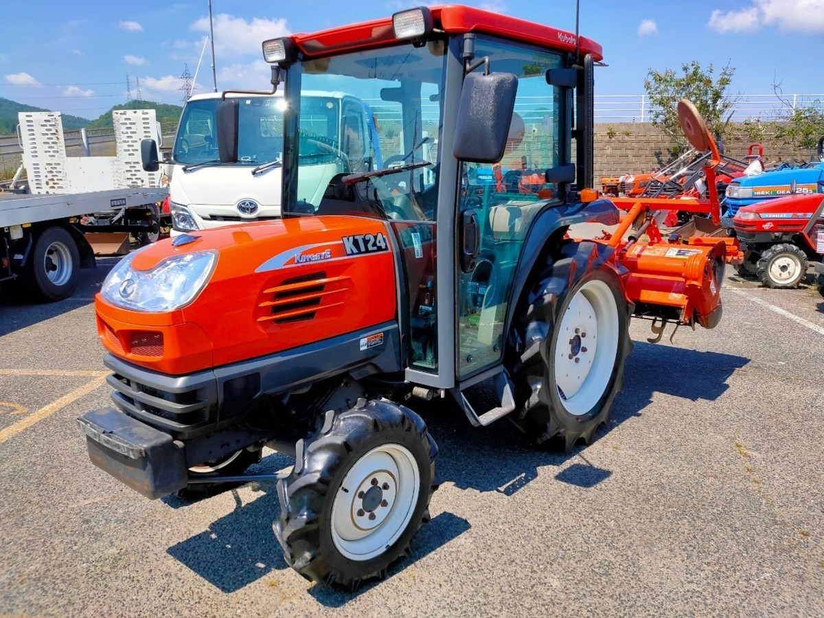 【傷や汚れあり】＃歳末特価【鳥取県発 現状引渡】クボタ トラクター KT24 24馬力 1033h パワステ キャビン 機番 11944 島根 ...