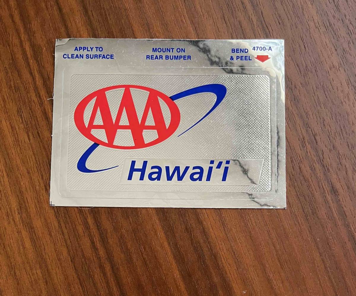 【未使用】American Automobile Association AAA Hawaii ステッカー アメリカン オートモービル ...