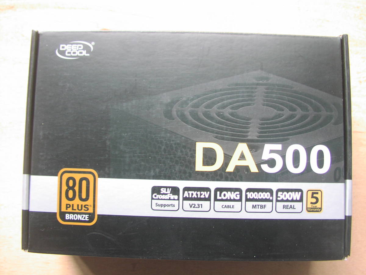 【未使用に近い】値下げ新品同様 DEEPCOOL 500W電源 DA500 80PLUS ブロンズの落札情報詳細 - ヤフオク落札価格検索 オークフリー