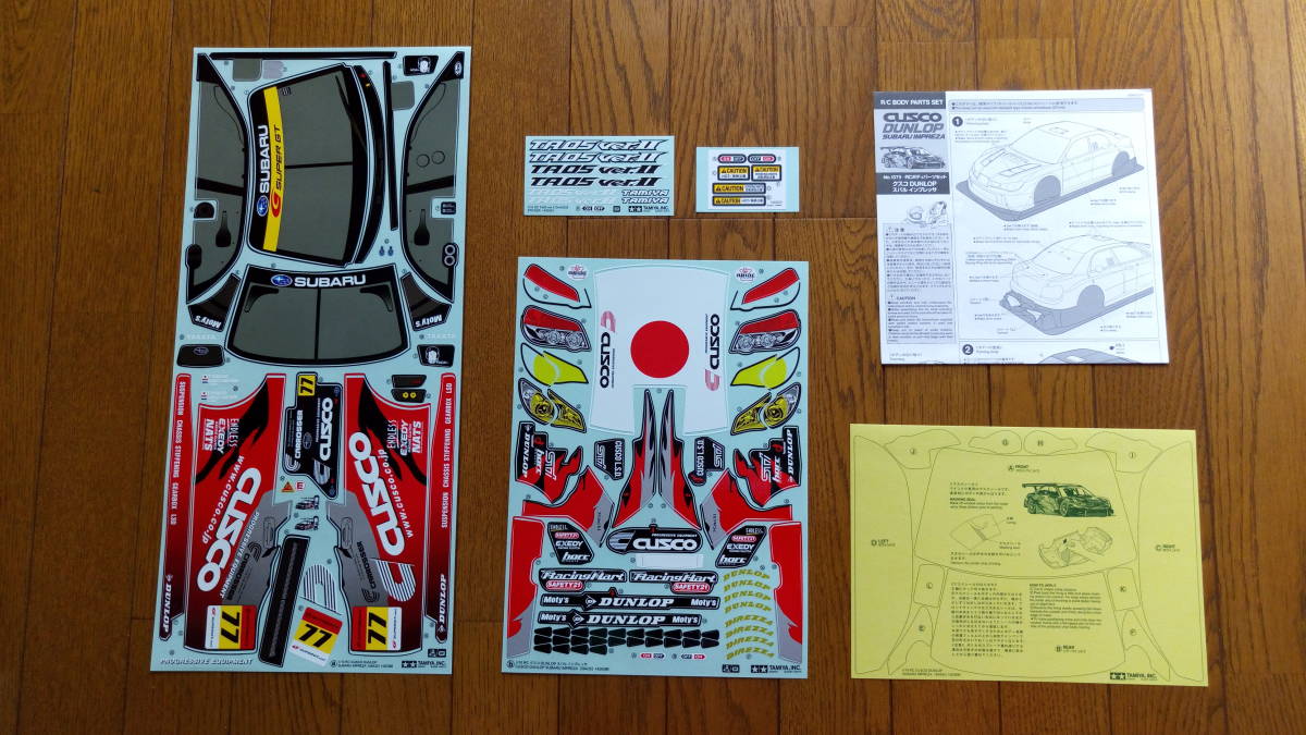 【未使用に近い】タミヤ 58435 1/10 RC クスコ DUNLOP スバル インプレッサ ステッカー デカール の落札情報詳細 ...