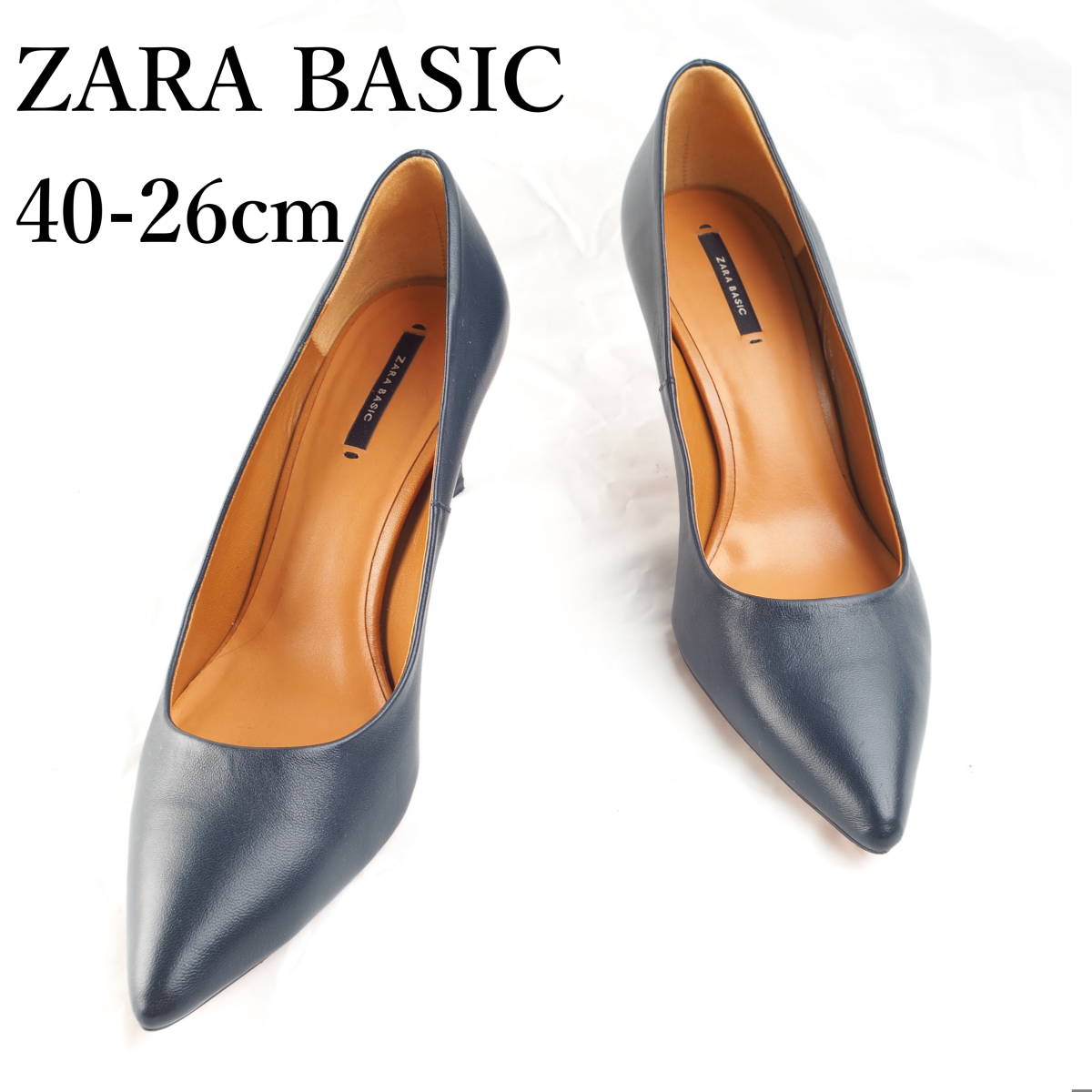 【目立った傷や汚れなし】LK2859*ZARA BASIC*ザラベーシック*レディースパンプス*40-26cm*ネイビー の落札情報詳細| ヤフオク落札価格情報 オークフリー