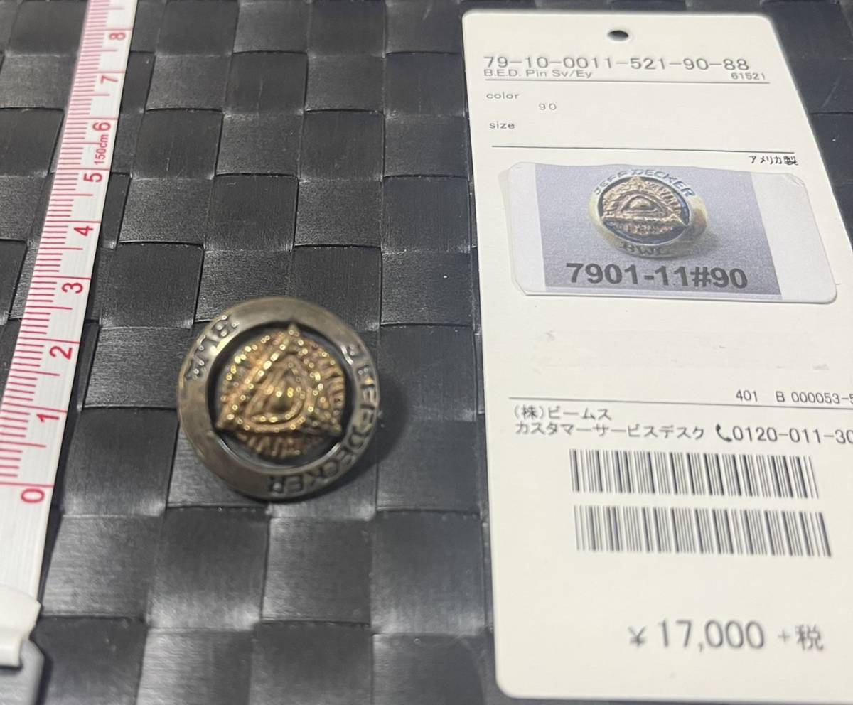 【未使用】ピンバッジ Bill Wall Leather(ビルウォールレザー/BWL)×JEFF DECKER(ジェフデッカ－)×BEAMS ...