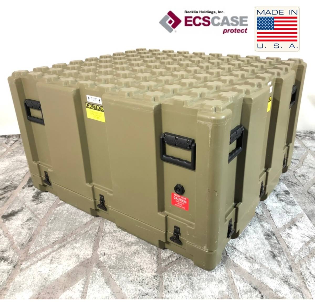 【傷や汚れあり】アメリカ製 ECS ツールボックス ハードケース 道具箱 ストレージボックス 工具箱 世田谷ベース ミリタリー 米軍放出品 ...