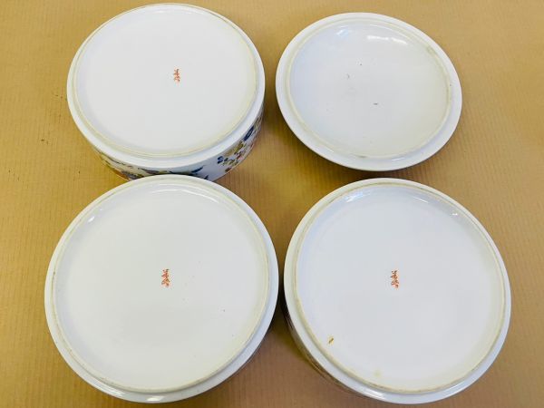 【傷や汚れあり】I357-K37-499 陶器 食器まとめ 7点 深川製磁/香炉/無我童子/3段重/他 サイズ 約11-25/高0.5 ...