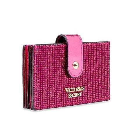【未使用】Victoria's Secret ヴィクトリア シークレット スパークル アコーディオン カードケース ピンクスパークル 新品未 ...