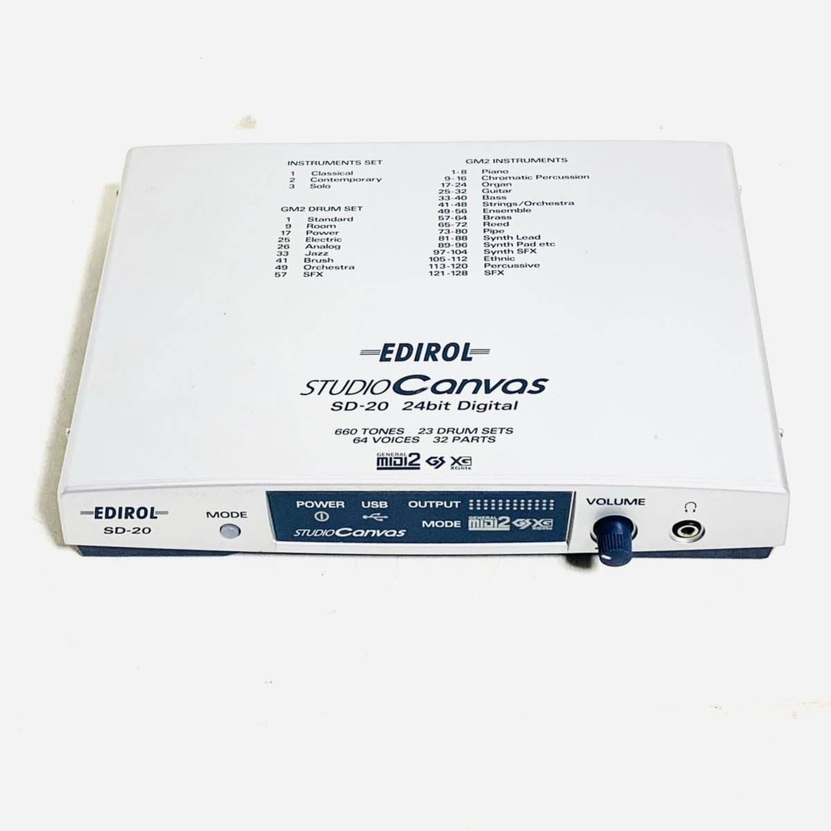 【目立った傷や汚れなし】EDIROL ROLAND SD-20 エディロール 音源モジュール ローランド STUDIO Canvas MIDI ...