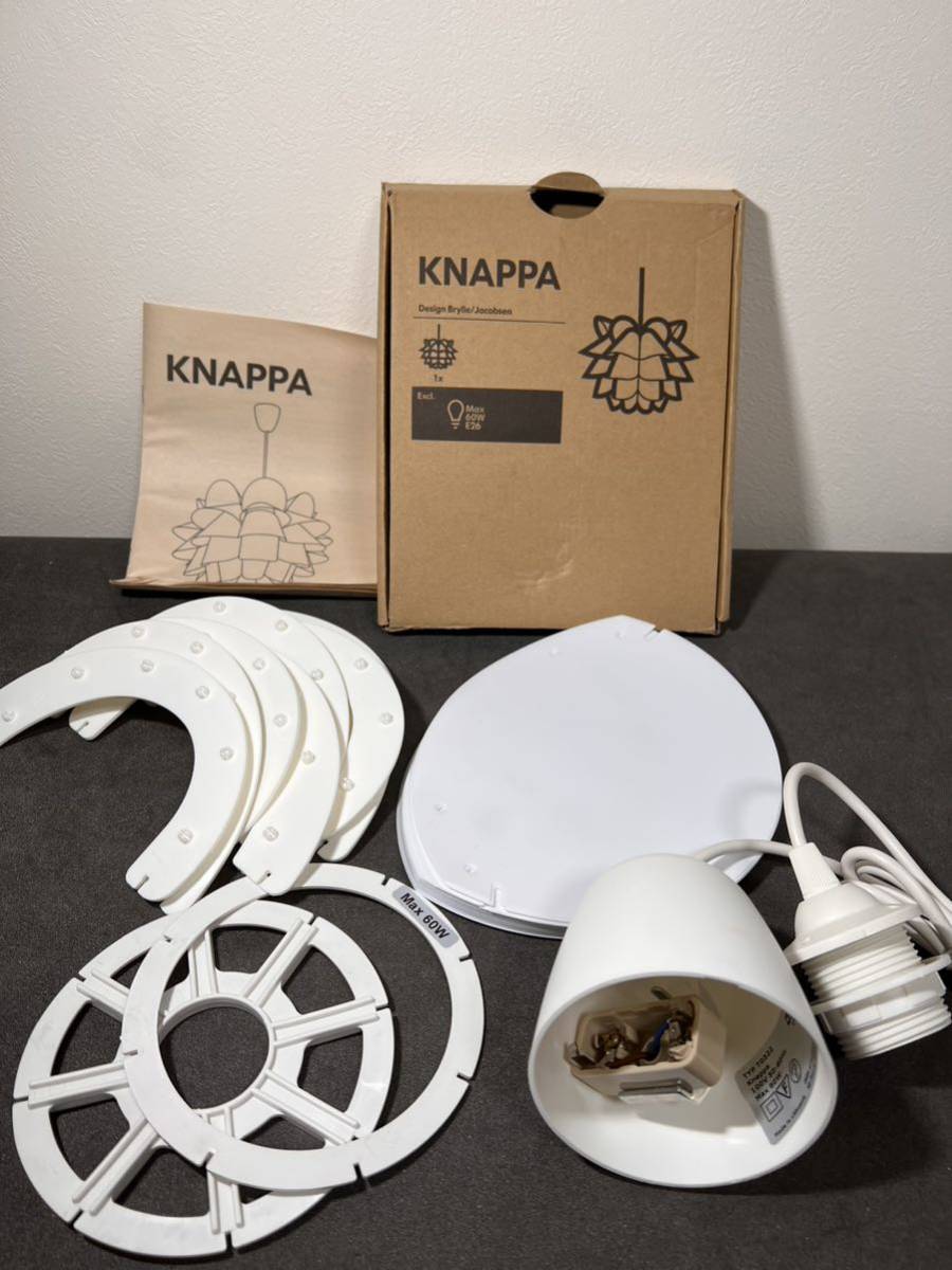 【やや傷や汚れあり】※送料着払い※【AHAS3006】IKEA イケア KNAPPA クナッパ ペンダントランプ ホワイト 通電未確認 の落札 ...