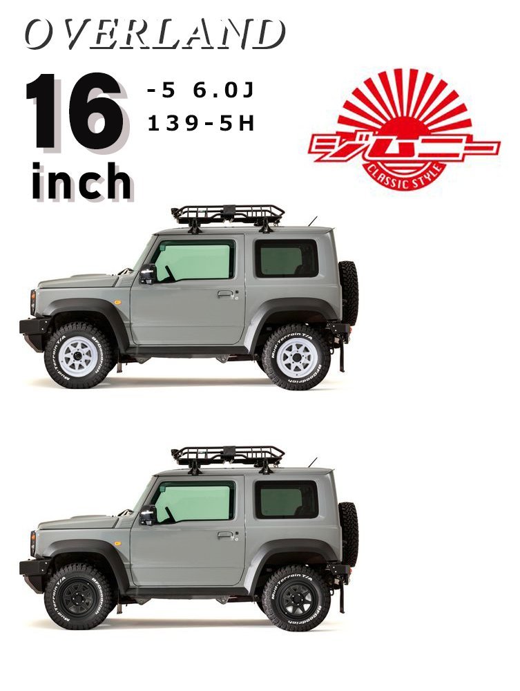 【未使用】送料無料 ジムニー シエラ ホイール 16インチ ブラック 4本 JB74 JB64 JB23 JA22 JA12 JA11 オーバーランド OVERLAND -5 6.0Jの落札 ...