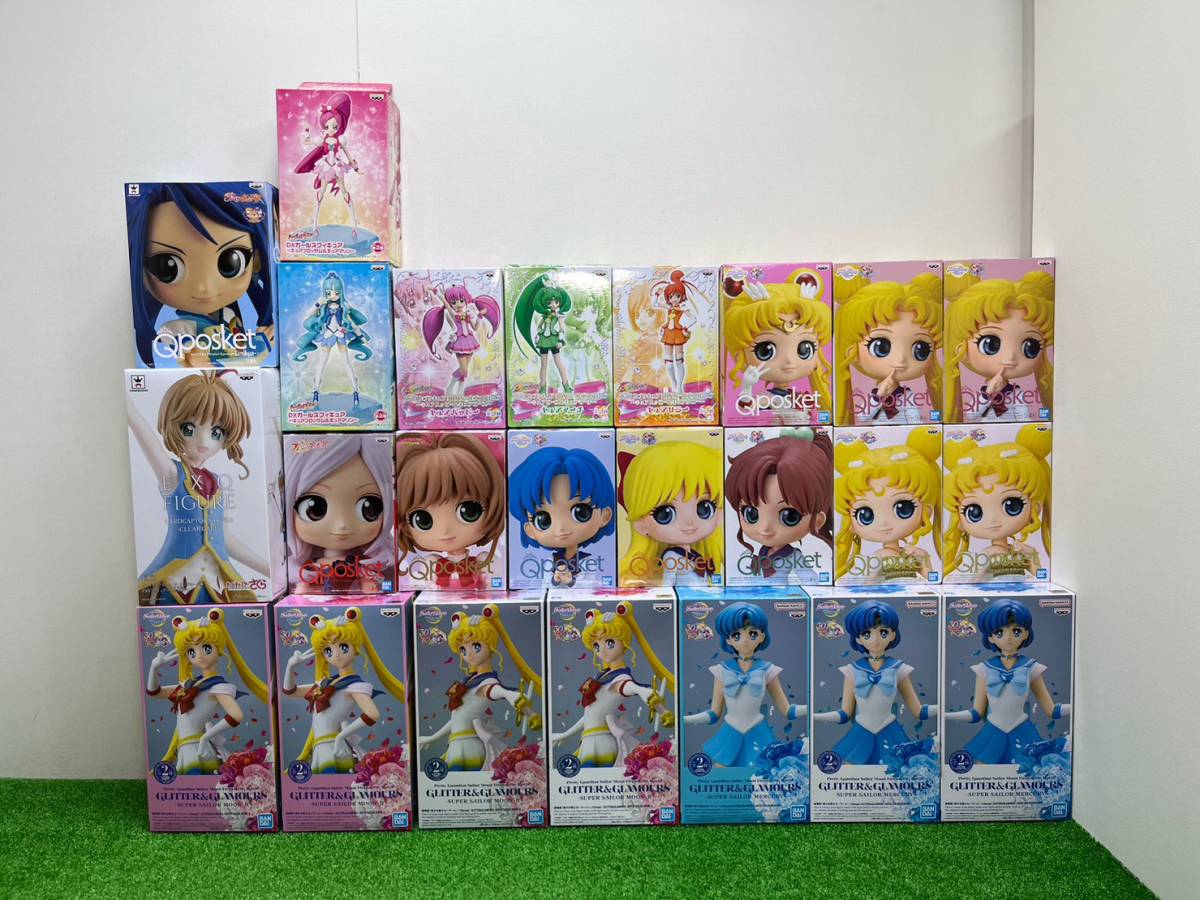【未使用】063 e3434 未開封 プライズフィギュア Qposket カードキャプターさくら 美少女戦士セーラームーン ジャック・スパロウ ...