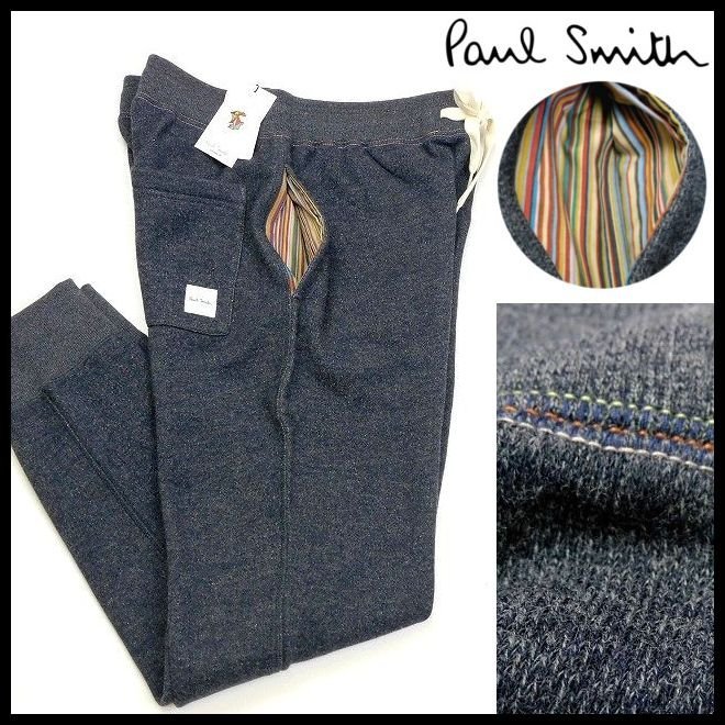 【未使用】B1559 新品 1円～ 正規品★ポールスミス Paul Smith★L 紺 ジョガーパンツ マルチストライプ&マルチステッチ 裏起毛 秋冬 メンズ Q1の落札情報詳細 ...