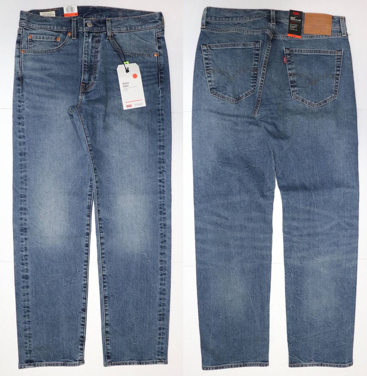 【未使用】定価10000 新品 Levi's リーバイス 00505-2039 W34 L32 505 レギュラーストレート インディゴ ミッドユーズド WARM ストレッチデニム BIG-E ...