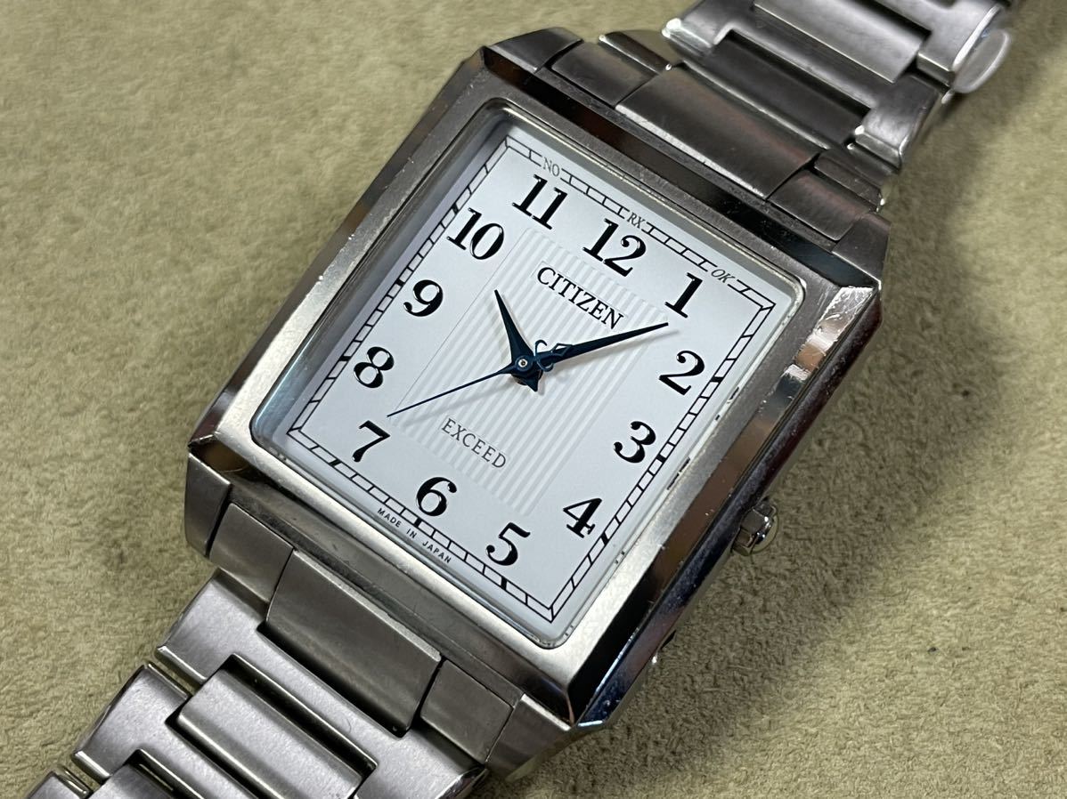 【傷や汚れあり】【レアモデル・角型】シチズン エクシード 電波ソーラー H030-T019277 エコドライブ チタン スクエア ホワイト 文字盤 メンズ腕時計 の落札情報詳細 - Yahoo ...