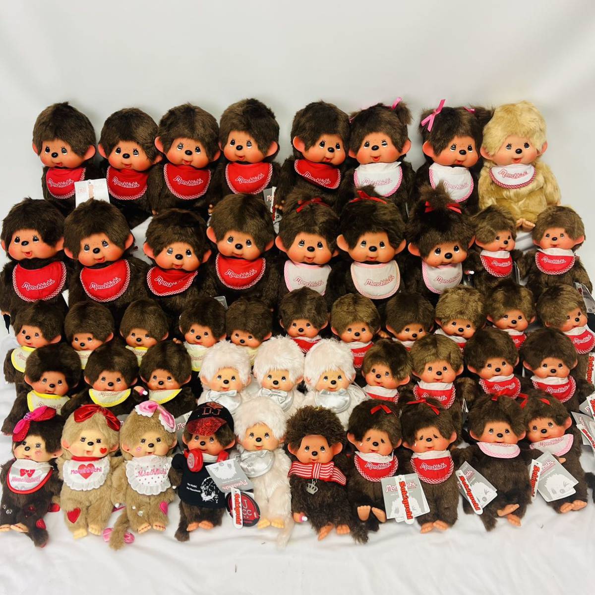 【未使用に近い】☆1円〜☆ Sekiguchi セキグチ モンチッチ 48体 まとめ売り 大量セット 昭和レトロ 40周年 アニバーサリー ...