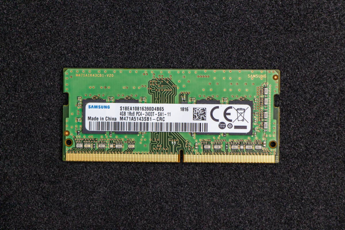 【やや傷や汚れあり】中古 SO-DIMM DDR4 メモリ SAMSUNG サムスン 4GB 1枚 DDR4-2400 PC4-19200 ...