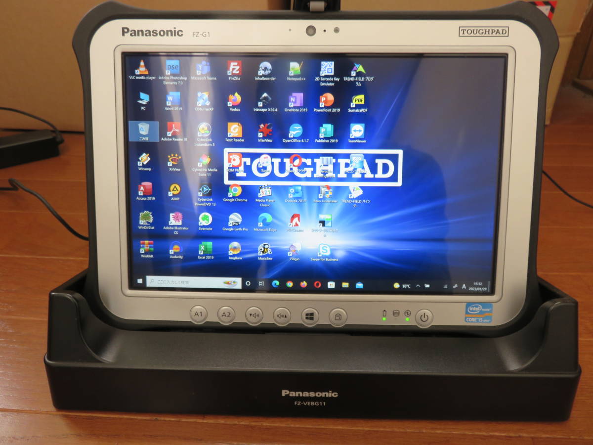 【目立った傷や汚れなし】測量、土木、ICT導入の現場端末システム☆中古良品Panasonic Toughbook FZ-G1 クレドール+大容量バッテリー☆の落札情報詳細 - Yahoo ...