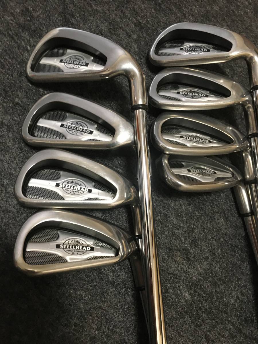 【傷や汚れあり】Callaway キャロウェイ STEELHEAD PRO SERIES X-14 アイアン 3-9 P 8本セット FLEX ...