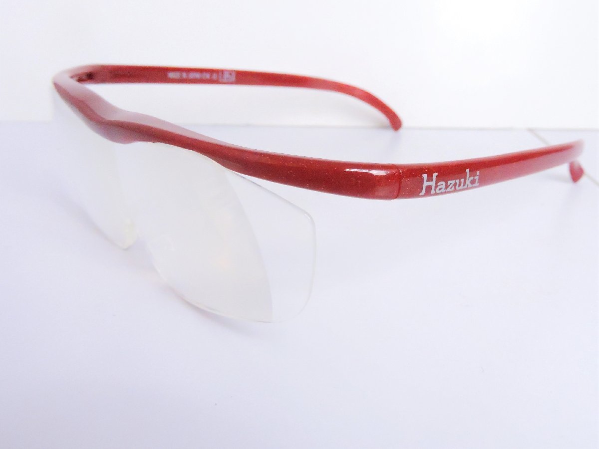 【目立った傷や汚れなし】正規品 Hazuki ハズキルーペ メガネ型拡大鏡 レッドカラー ×1.85 日本製 ケース付きの落札情報詳細 ...