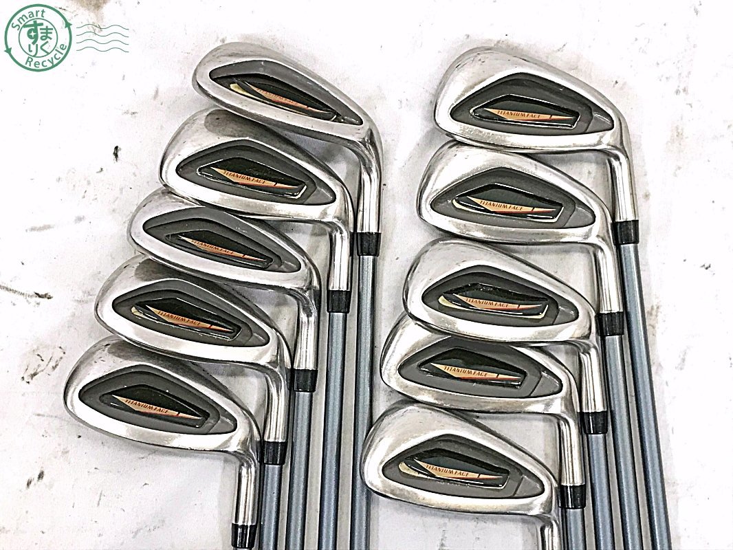 【傷や汚れあり】02420568 YONEX ヨネックス TITANIUM FACE チタニウム フェイス アイアン 3-9,S,A,P 10 ...