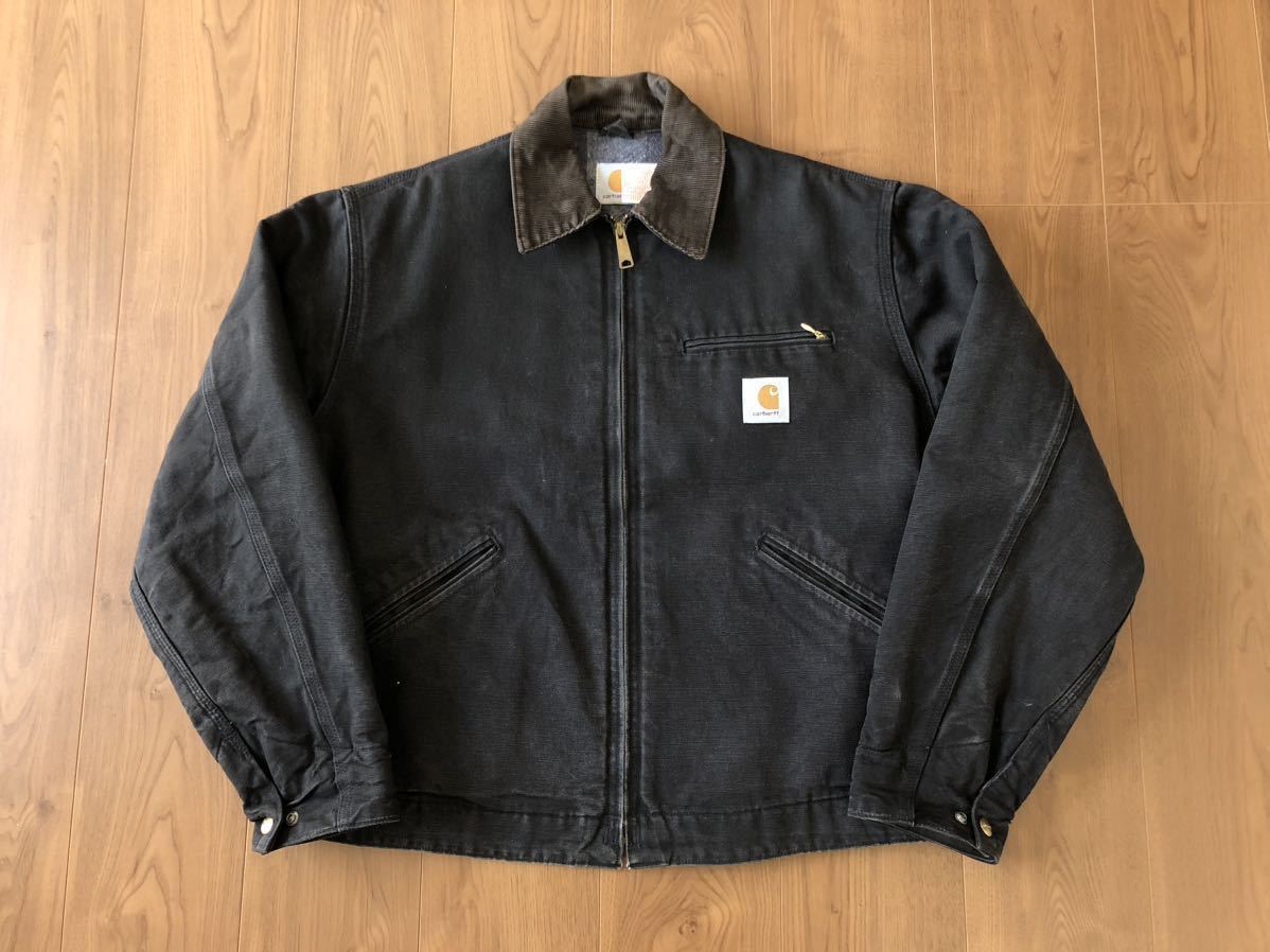 【目立った傷や汚れなし】黒! 90s carhartt カーハート USA製 デトロイトジャケット 42 ビンテージ☆ 80s ダック ベスト アクティブパーカ ダブルニー ブラックの落札情報 ...