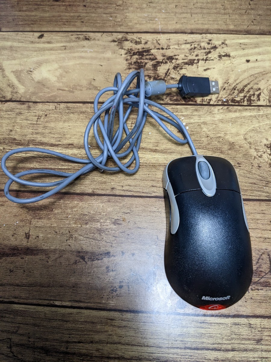 【傷や汚れあり】☆ 動作確認済 ☆ 激レア Microsoft IntelliMouse Optical 1.1A USB and PS/2 ...