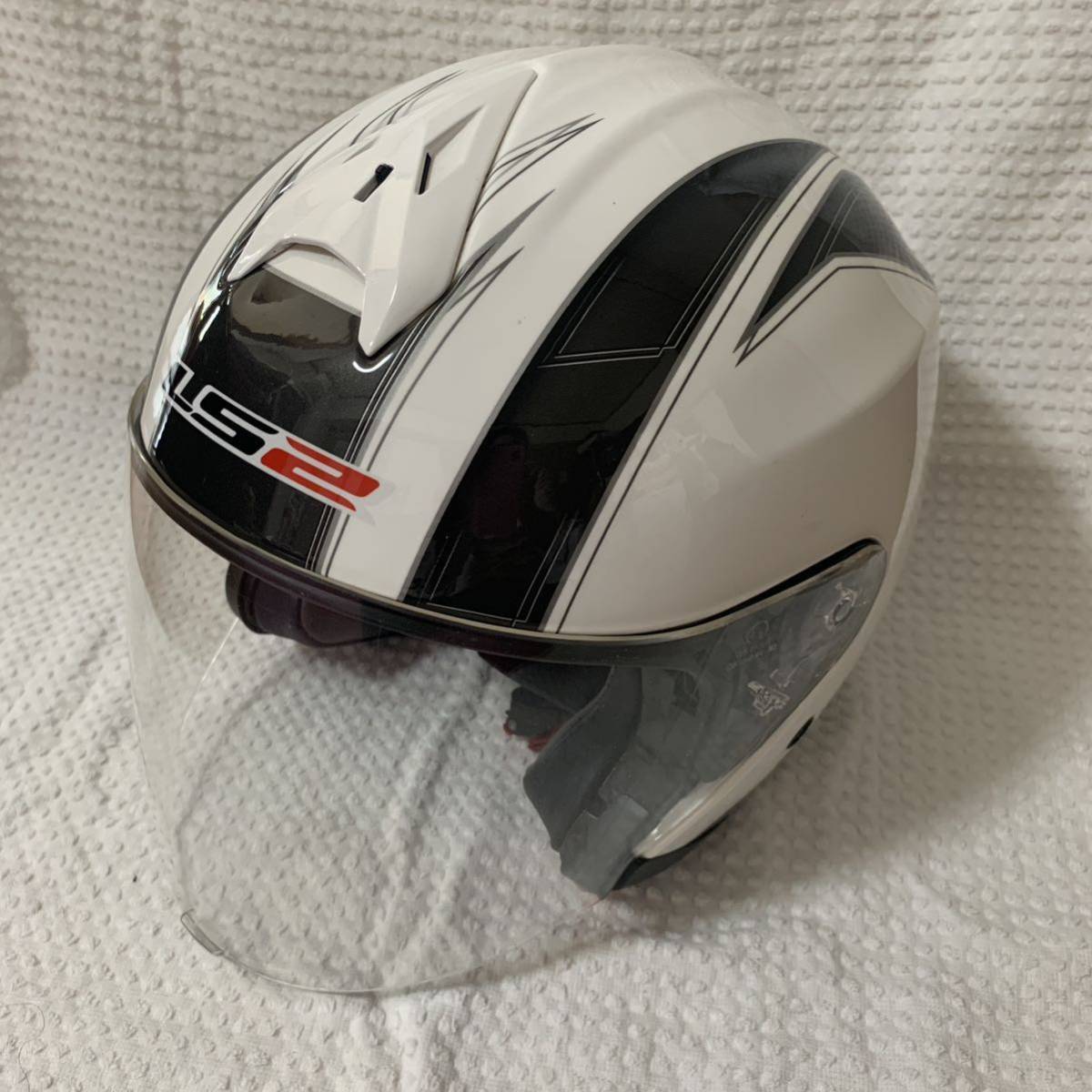 LS2 FREEWAY エスプリ ホワイト サイズ【L】ジェットヘルメット OF-MHR-10 クリアシールド付き♪JAPAN インナーバイザー付き★の落札情報詳細 - ヤフオク落札価格検索 ...