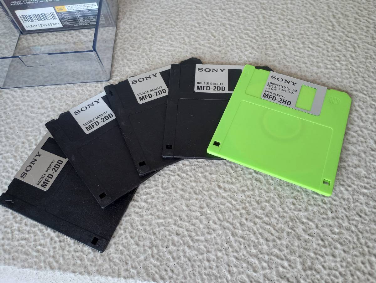 【未使用に近い】SONY 3.5inch Floppy Disk 2HDx1 + 2DDx4 多分未使用 ソニー FD フロッピー の落札情報 ...