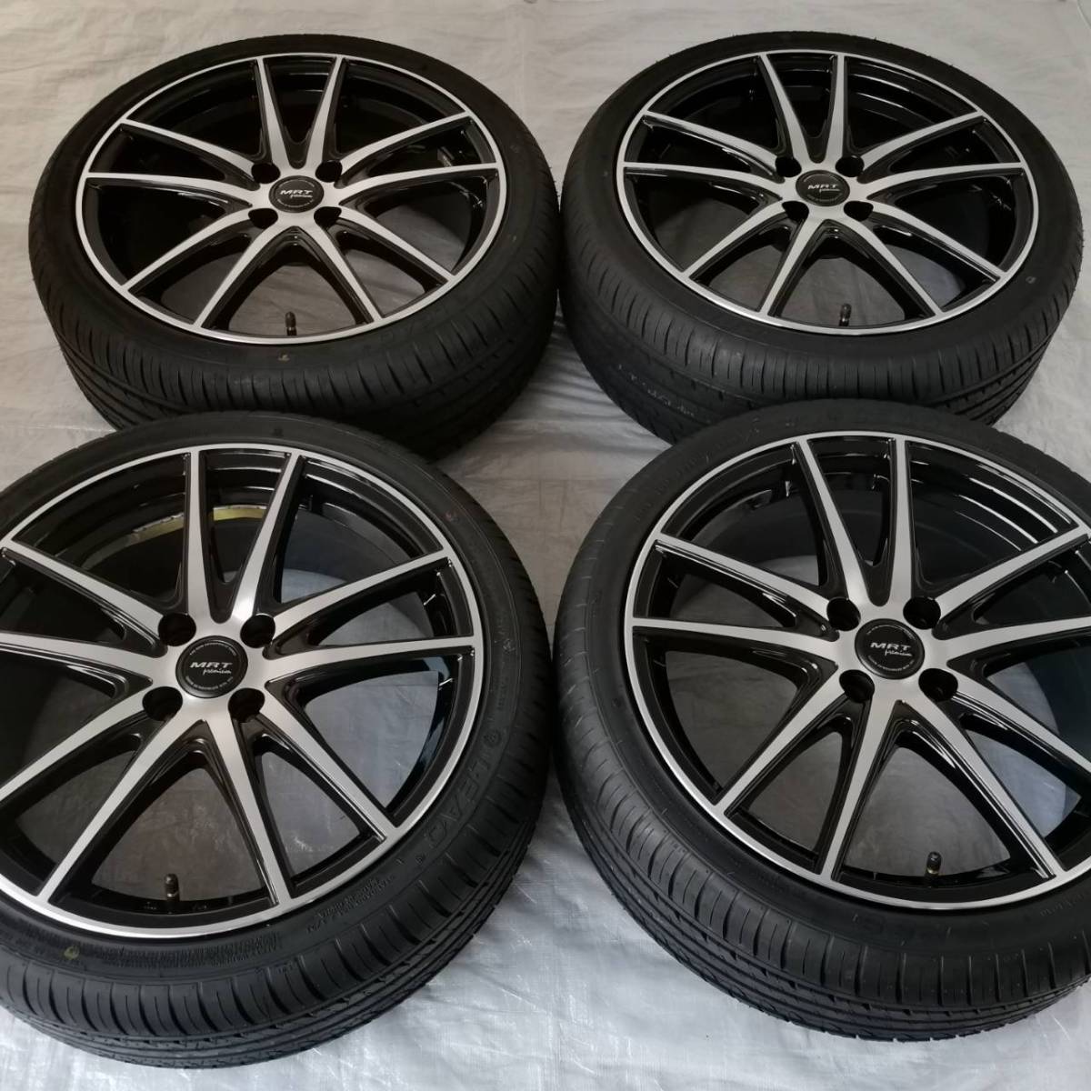 【未使用】新品 17インチ Z05-BP 4穴100 タイヤ付4本SET 205/45R17 ヴィッツ フィット ノート ヤリス アクア ...