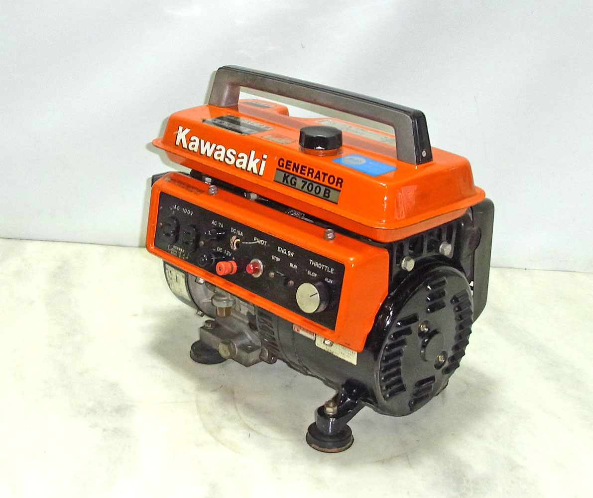 【目立った傷や汚れなし】KAWASAKI カワサキ ガソリンエンジン発電機 KG 700 B 100V 中古品 の落札情報詳細 - Yahoo!オークション落札価格検索 オークフリー