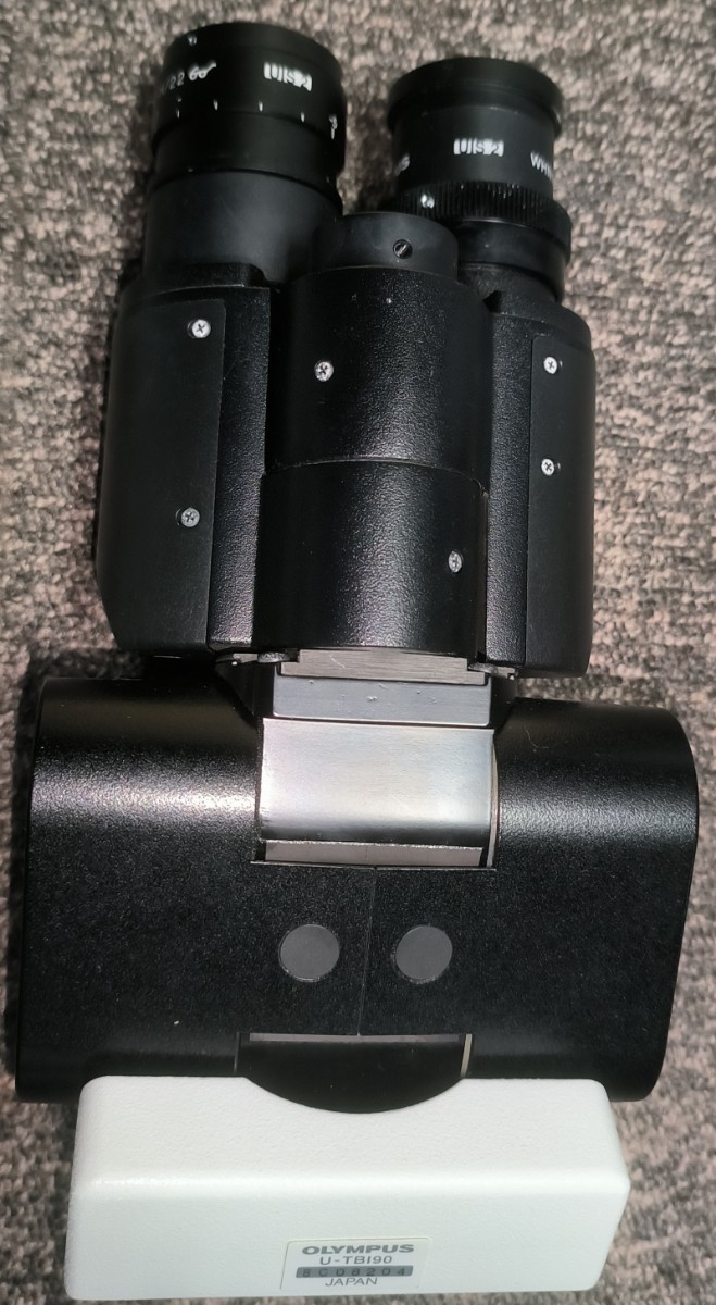 【やや傷や汚れあり】OLYMPUS BINOCULAR HEAD U-tb190 ティルティング広視野鏡筒 接眼レンズ セット WHN 10X ...