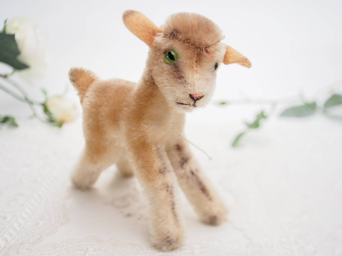 【傷や汚れあり】1円スタート★シュタイフ★Zicky Goat 10cm★(最小サイズの)ヤギのジッキー/山羊★ビンテージ/アンティーク★ ...