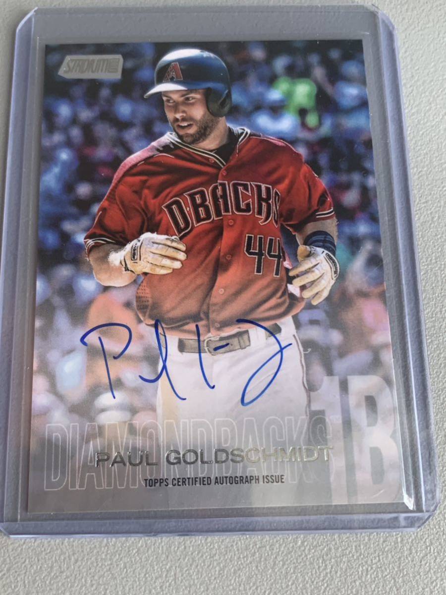【目立った傷や汚れなし】Paul GoldSchmidt 2018 Topps Stadium Club Auto 直筆サインカード 直書き ...
