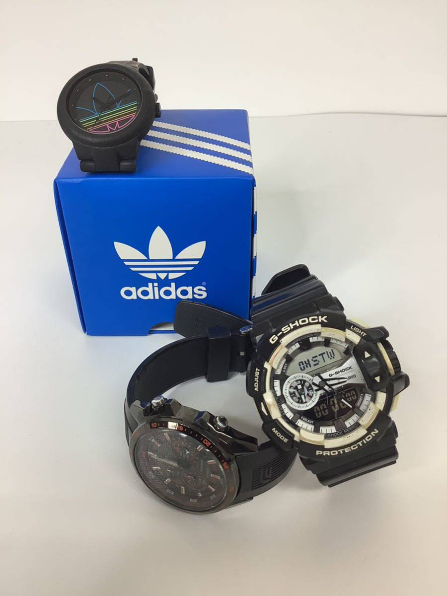 【傷や汚れあり】IN036-A12m60 時計3点まとめ CASIO G-SHOCK GA-400 EQS-500 EDIFICE カシオG ...