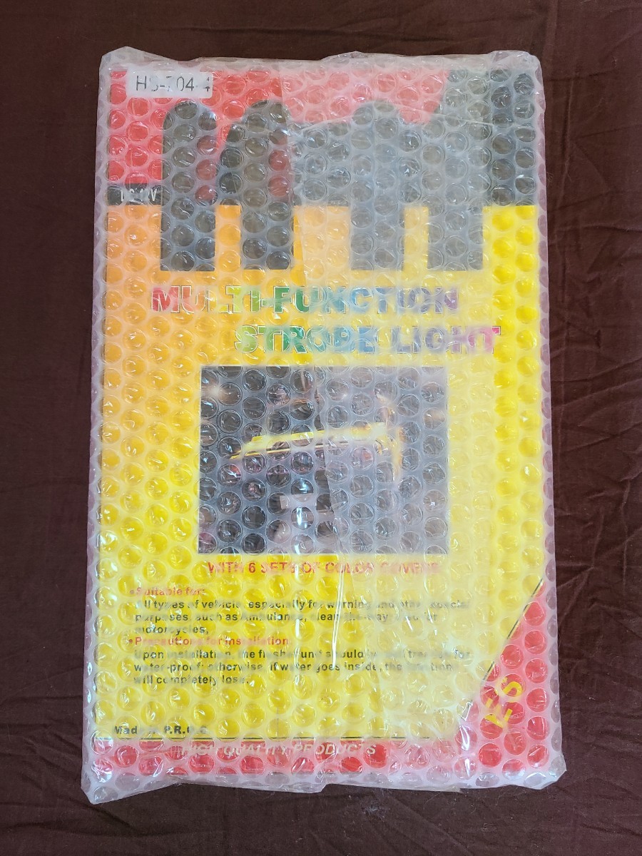 【未使用】MULTI-FUNCTION STROBE LIGHT TYPE-R DC12V ストロボ ライト カラーカバー 6セット 付き 新 ...