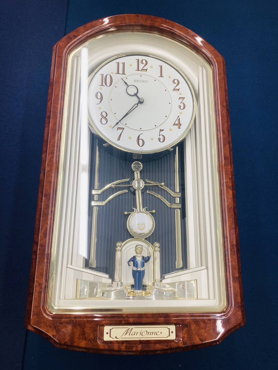 浜/SEIKO/Marionne/からくり時計/RE523N/インテリア時計/メロディ付き/アナログ/マリオーヌ/修理用/動作確認済み ...