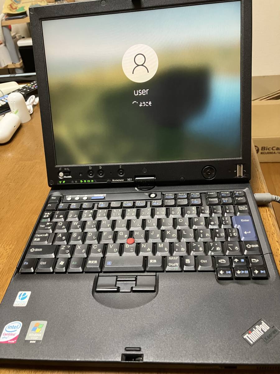 【やや傷や汚れあり】Lenovo ThinkPad X61(7673-D38) Core2Duo T8300/2.4GHz ...