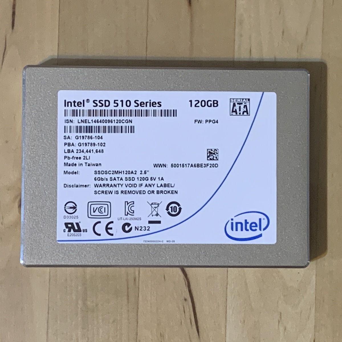 【やや傷や汚れあり】Intel SSD DC S3520 Series 480GB/健康状態97%/2.5インチ/サーバレベルSSD/SATA 6Gb/s 3D1 MLC/累積使用46200 ...