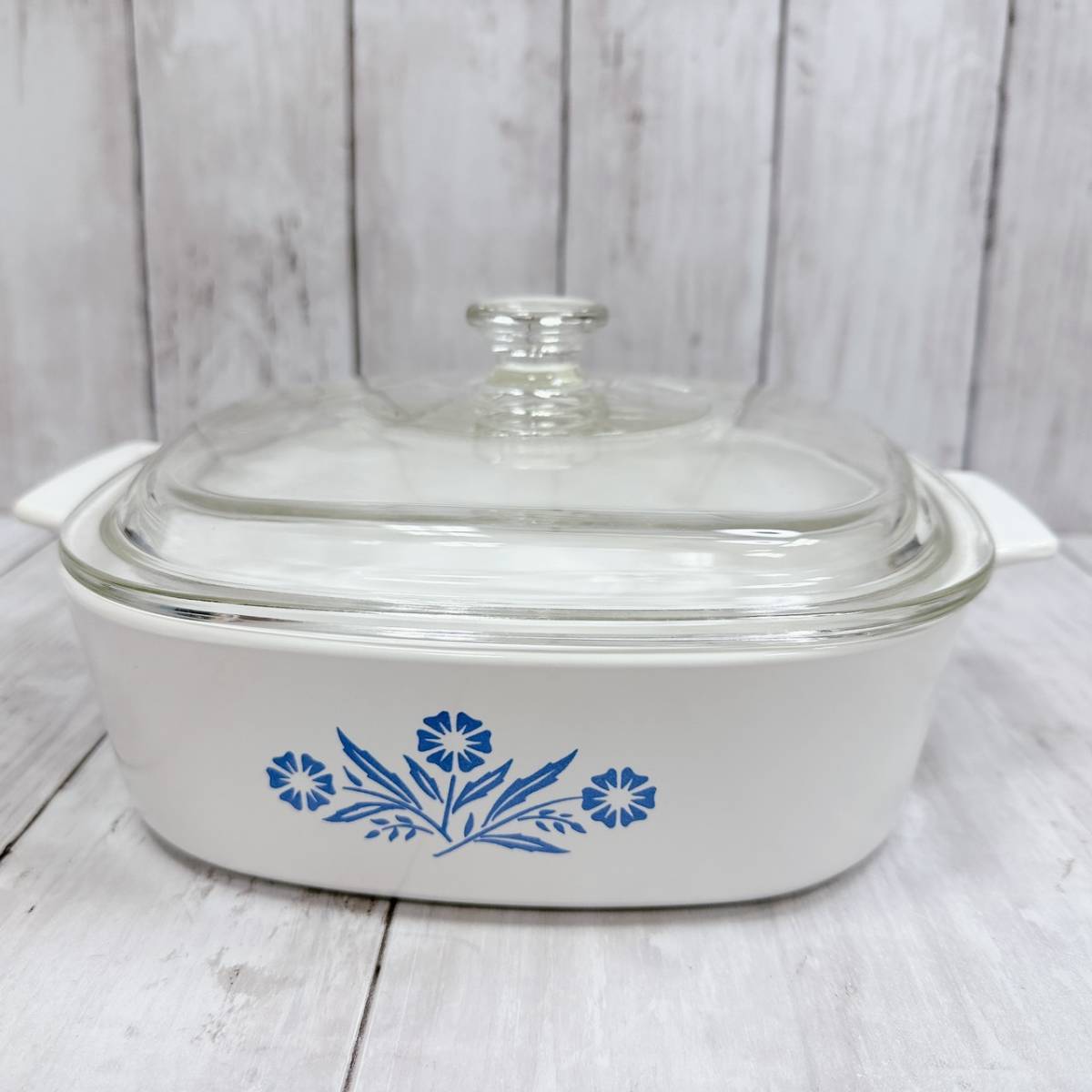 【やや傷や汚れあり】岩城硝子 パイロセラム PYROCERAM コーンフラワー キッチン用具 鍋 陶器 耐熱 キャセロール【11984】の落札 ...