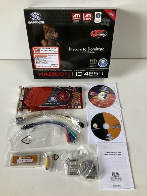 【やや傷や汚れあり】Mu76 SAPPHIRE RADEON HD4850 512M GDDR3 PCI-E DUAL DVI-I/TVO ビデオカード グラフィックボード ゲーミング PC ...