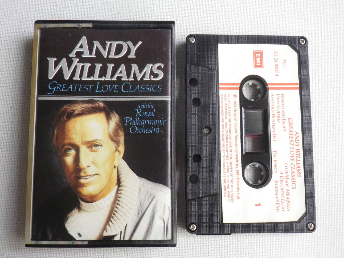 【傷や汚れあり】 カセット アンディウィリアムス ANDY WILLAMS GREATEST LOVE CLASSICS 輸入版 中古カセット ...