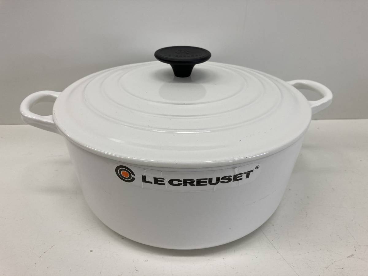 【未使用】＜新品・未使用＞ LE CREUSET Cocotte Alho ココット・ガーリック ペール・ホワイト 20 cmの落札情報詳細 - ヤフオク落札価格検索 オークフリー