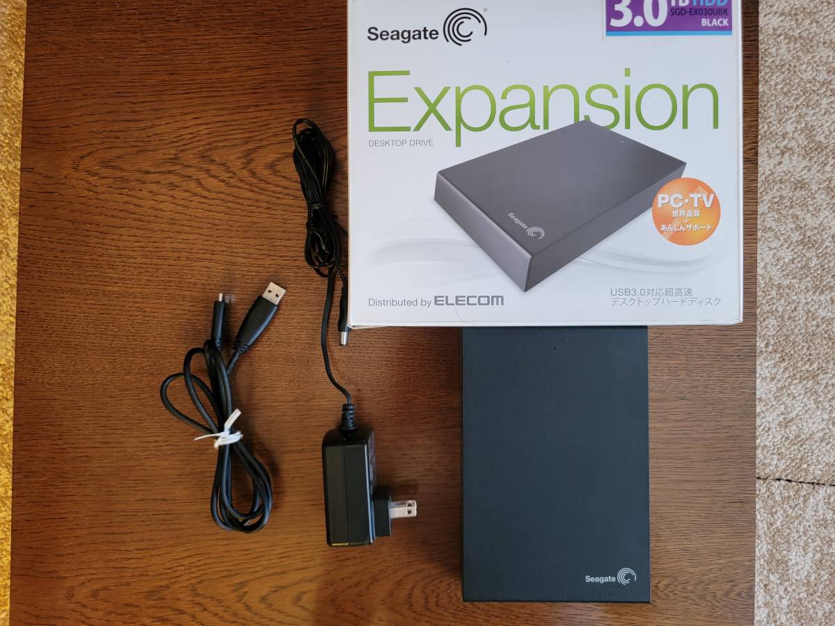 【やや傷や汚れあり】ELECOM HDD 3.0TB Seagate USB3.0対応 SGD-EX030UBKの落札情報詳細 - ヤフオク落札価格検索 オークフリー