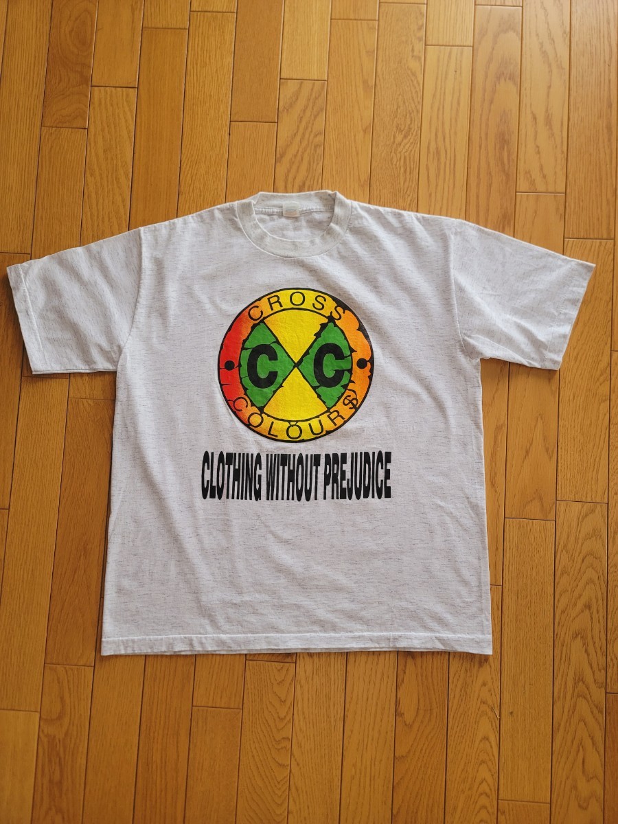 【未使用に近い】★当時物 90s 未使用 CROSS COLOURS T shirt CLOTHING WITHOUT PREJUDICE L ...