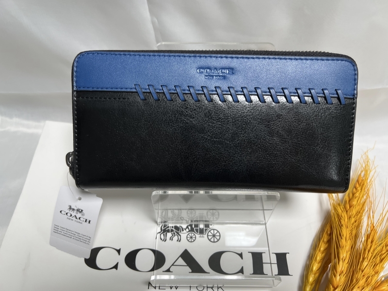 【未使用】コーチ COACH 長財布 財布 アコーディオン ラウンドウォレット メンズ財布 カーフ レザー サドル プレゼント 新品157 ...